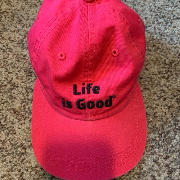 Life Is Good | Accessories | Life Is Good Pink Baseball Cap | Poshmark